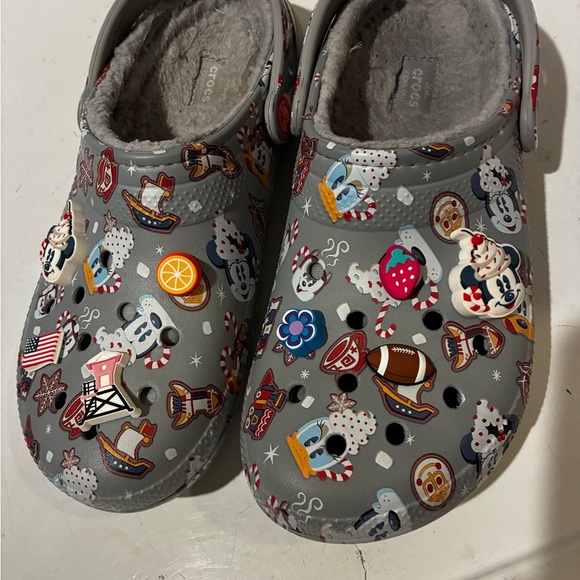 CROCS | Shoes | Crocs Gray Crocs With Classic Colorful Disney ...